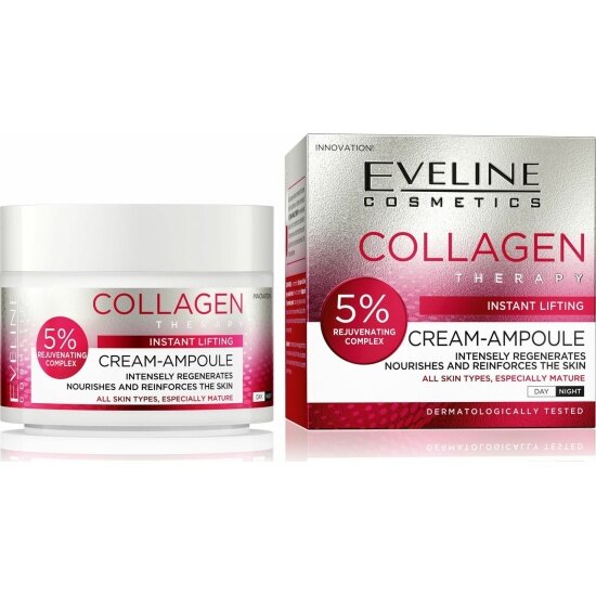 Крем ампула для лица Eveline COLLAGEN THERAPY с коллагеном 50 мл
