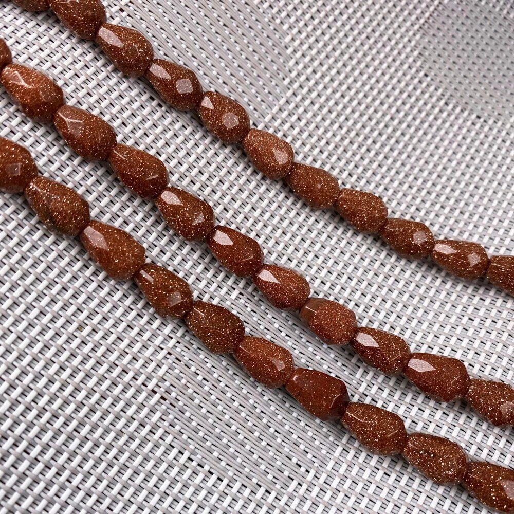 Бусины из натуральных камней Агата, Тигровый Глаз, Кристалл, Кварц Gold Sand Stone