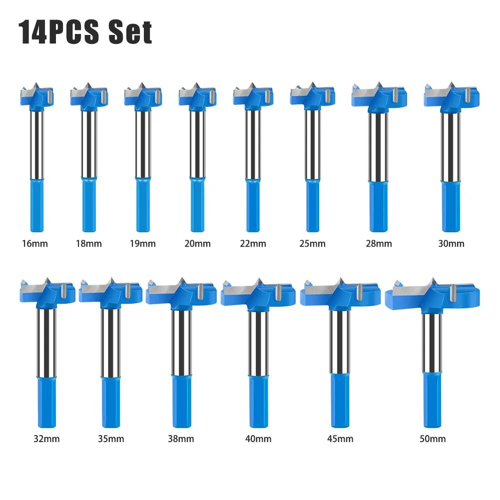 Набор сверл Форстнера с твердосплавным наконечником, кольцевая пила, резак, расточные сверла для дерева, пластика, шестигранный хвостовик, деревообрабатывающие инструменты