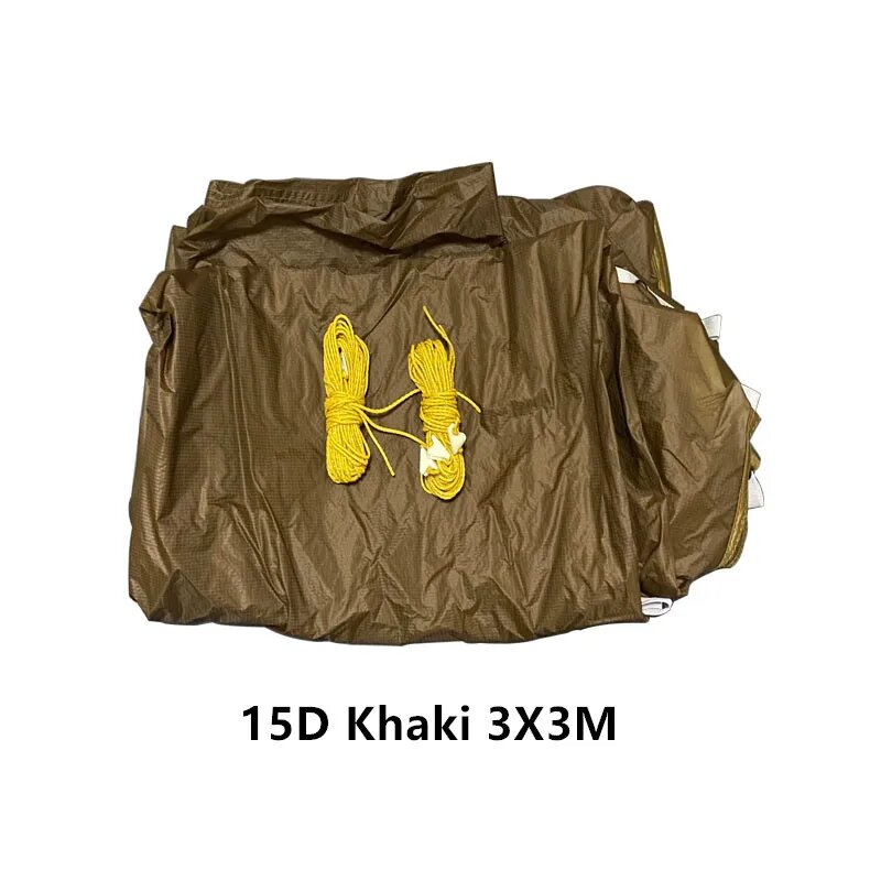 Палатка FLAME'S CREED темно-зеленая/хаки 3*3 м / 4*3 м 15D Khaki 5X3M