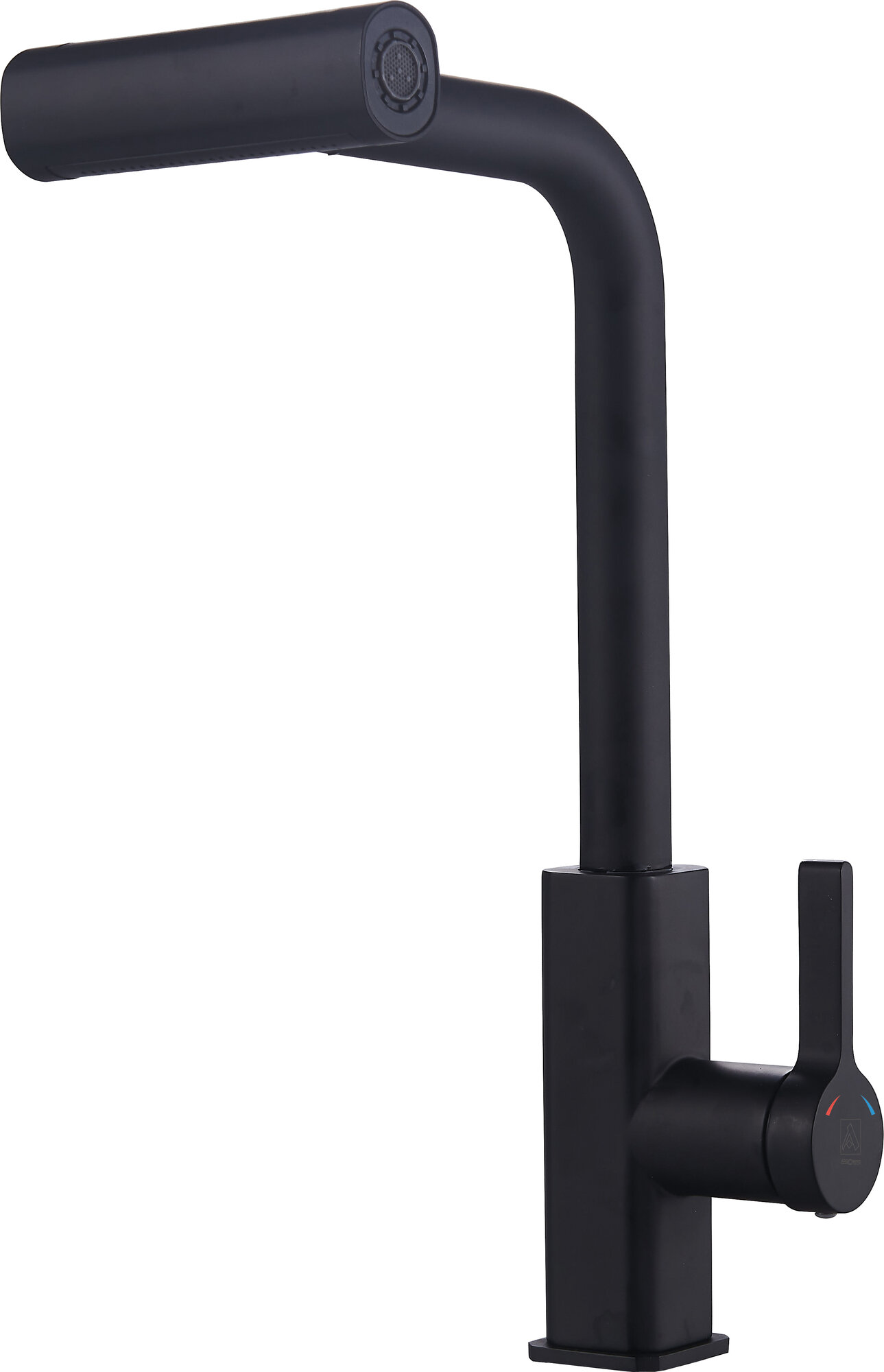 Смеситель для кухни STRIP с вытяжной лейкой рычажный чёрный 4 функции d-35 нерж. сталь