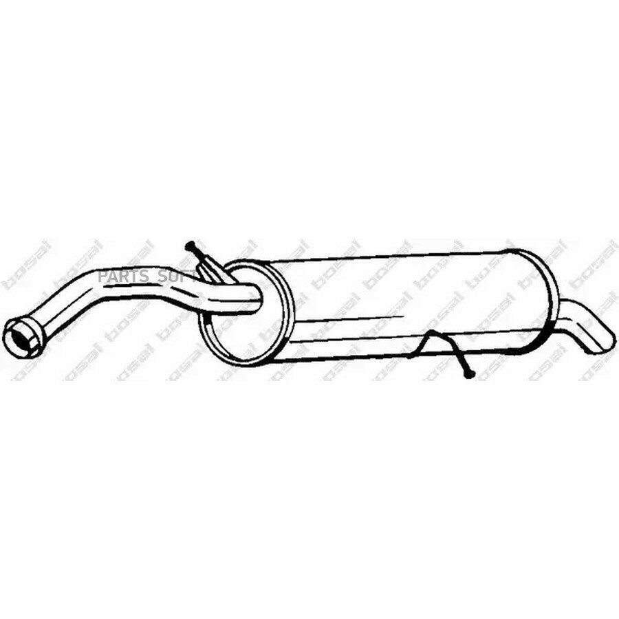 Глушитель PEUGEOT 308 (07-14) CITROEN C4 (08-11) задняя часть BOSAL от официального дистрибьютора, BOSAL, артикул 135093