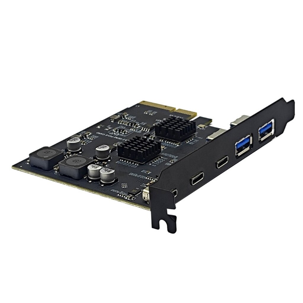 Плата расширения PCIE to USB3.2, 10 Гбит/ с, 3 USB Type-A + 2 USB Type C, 5 портов USB на передней панели