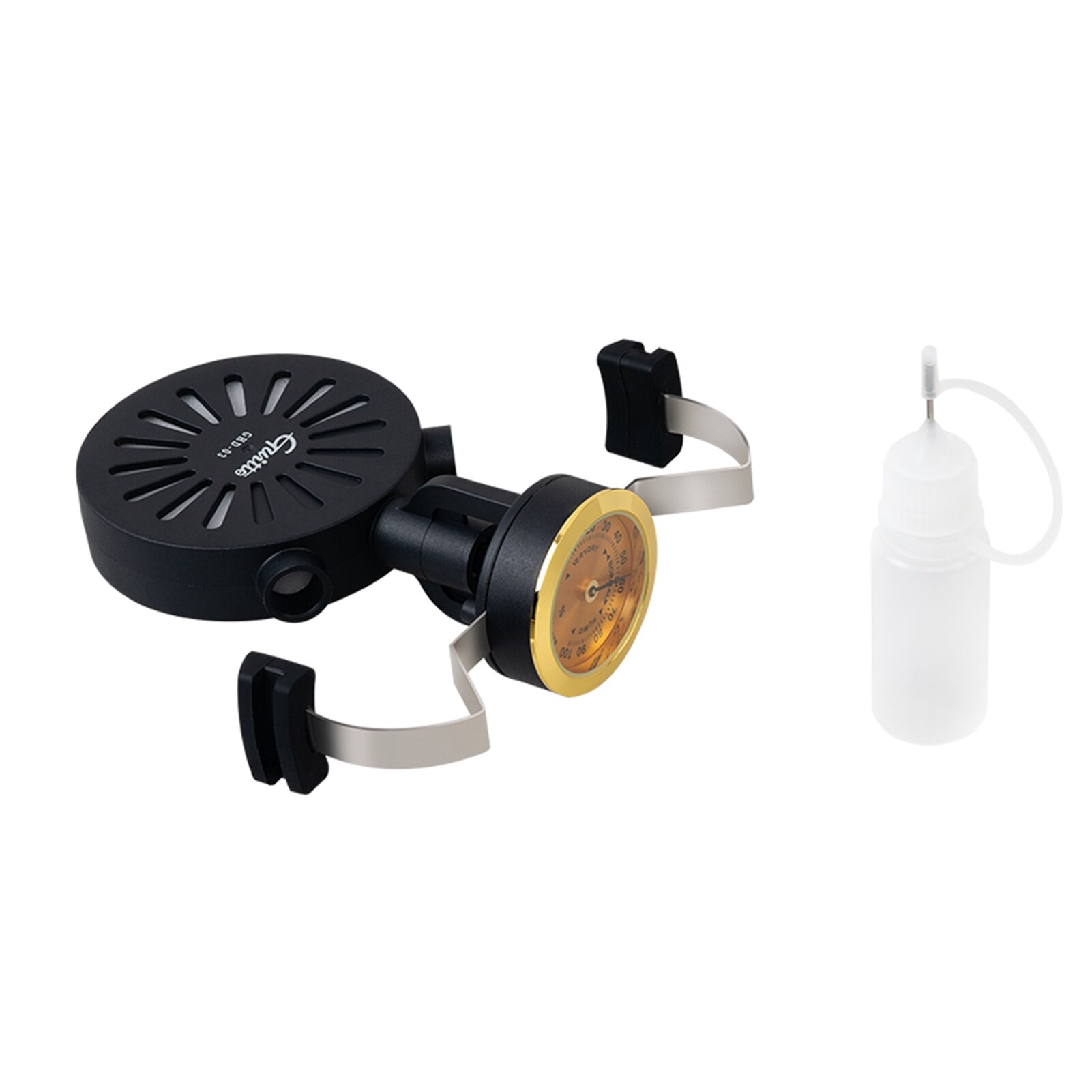 Guitto GHD-03 — универсальный гитарный увлажнитель с циферблатом-указателем, портативный гигрометр с резонаторным отверстием, система контроля влажности на зажиме для народных и классических акустических гитар.