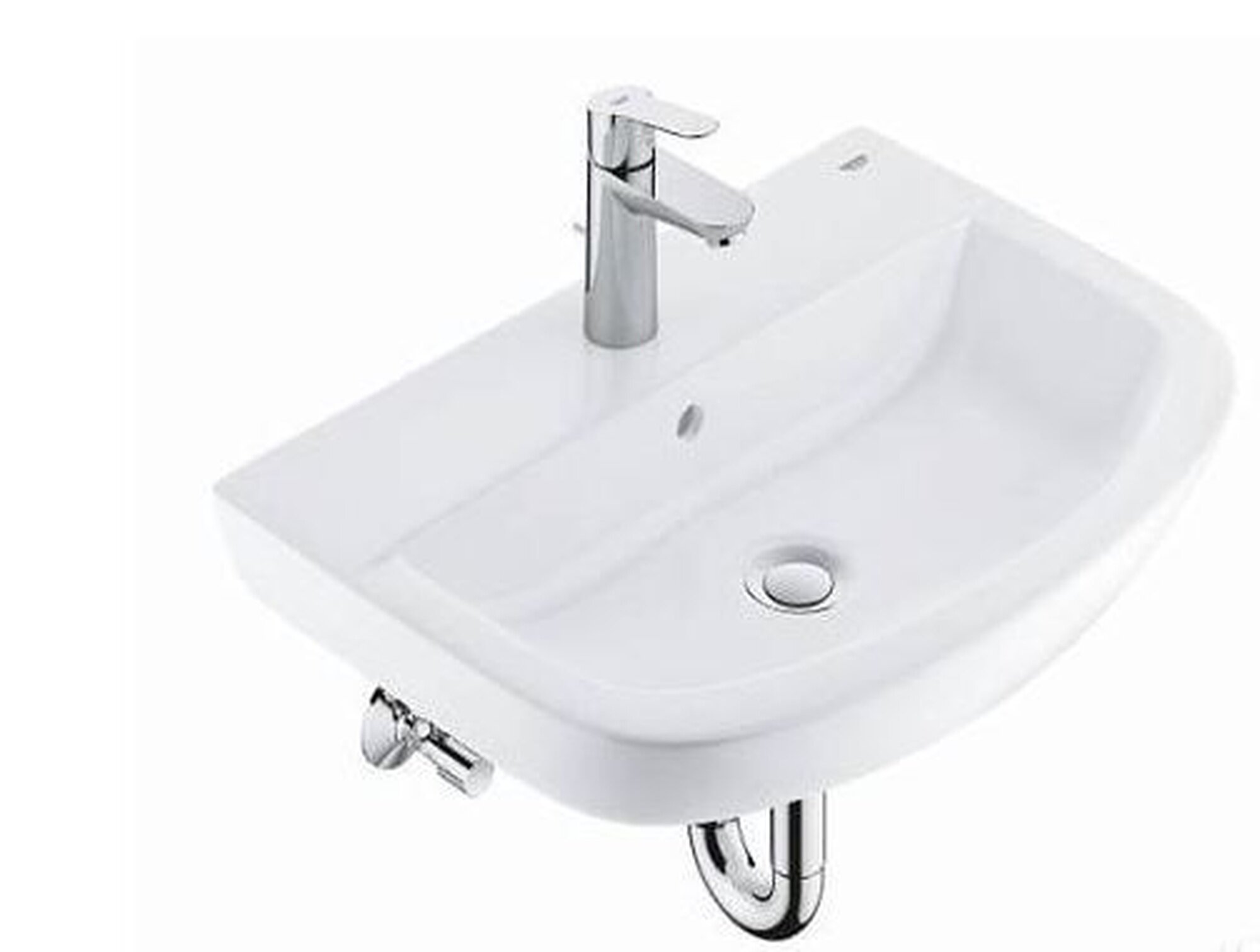 Набор для ванной GROHE Bau Ceramic, накладной монтаж, фаянс, 60см, белый