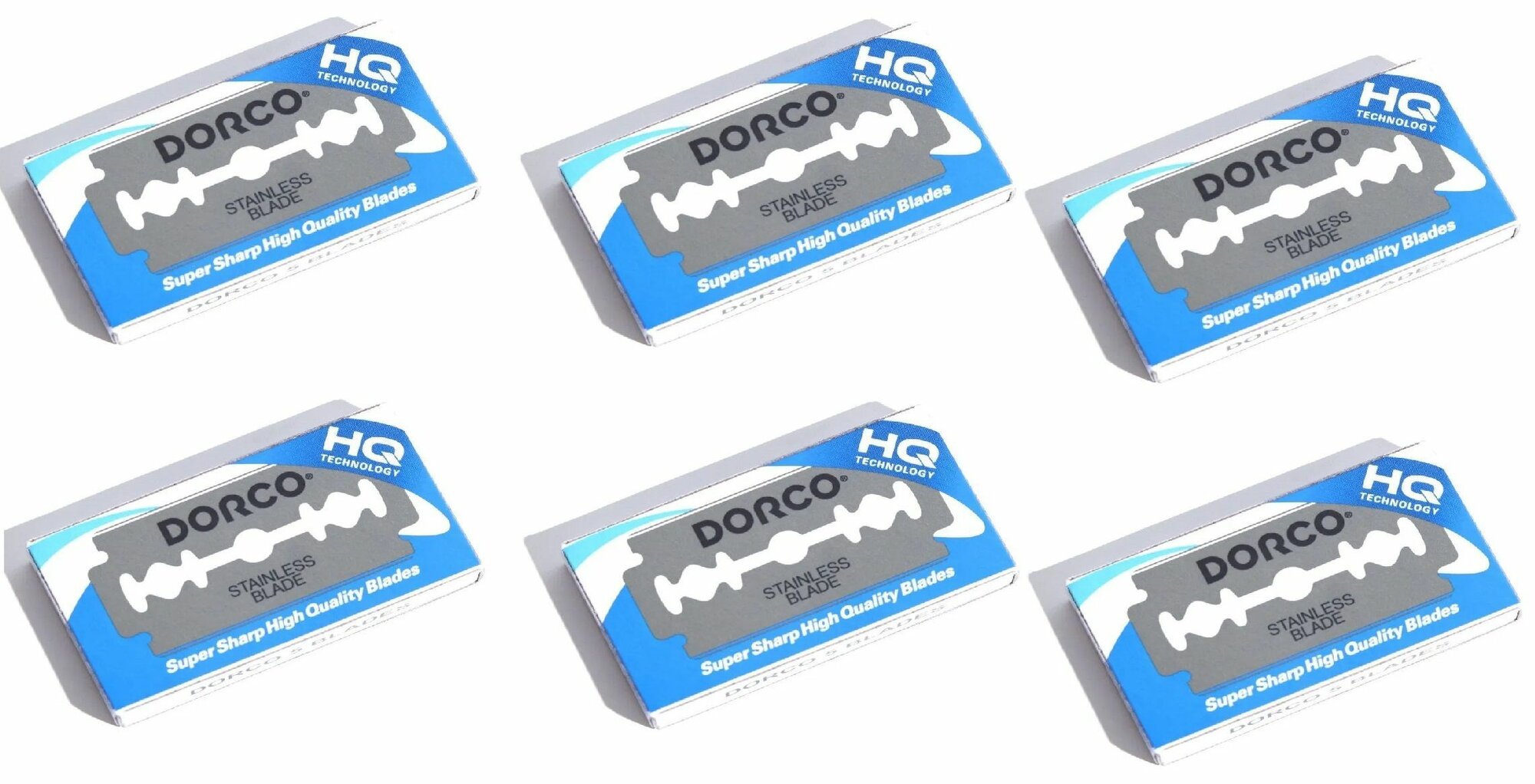 Двусторонние лезвия Dorco ST-300, классические для Т-образного станка 5 шт, 6 уп.