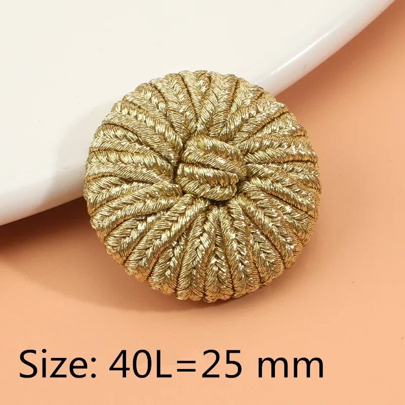 Комплект из 5 золотых китайских кнопок для одежды 14