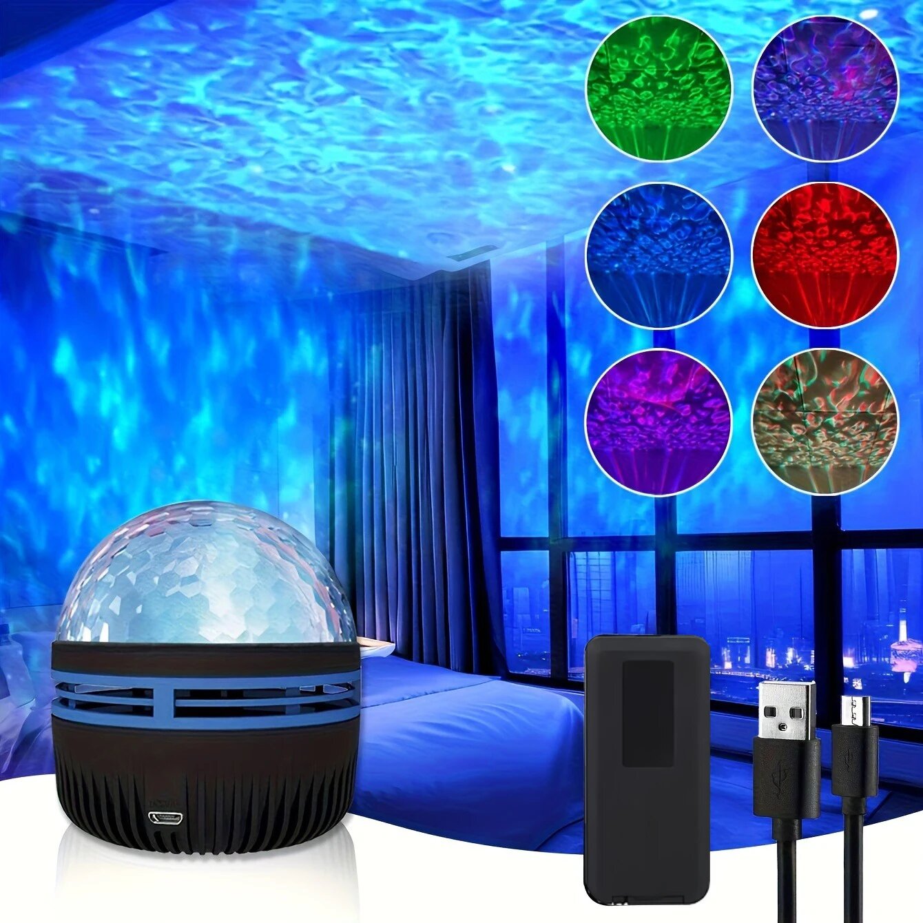 RGB LED Проектор-ночник для спальни