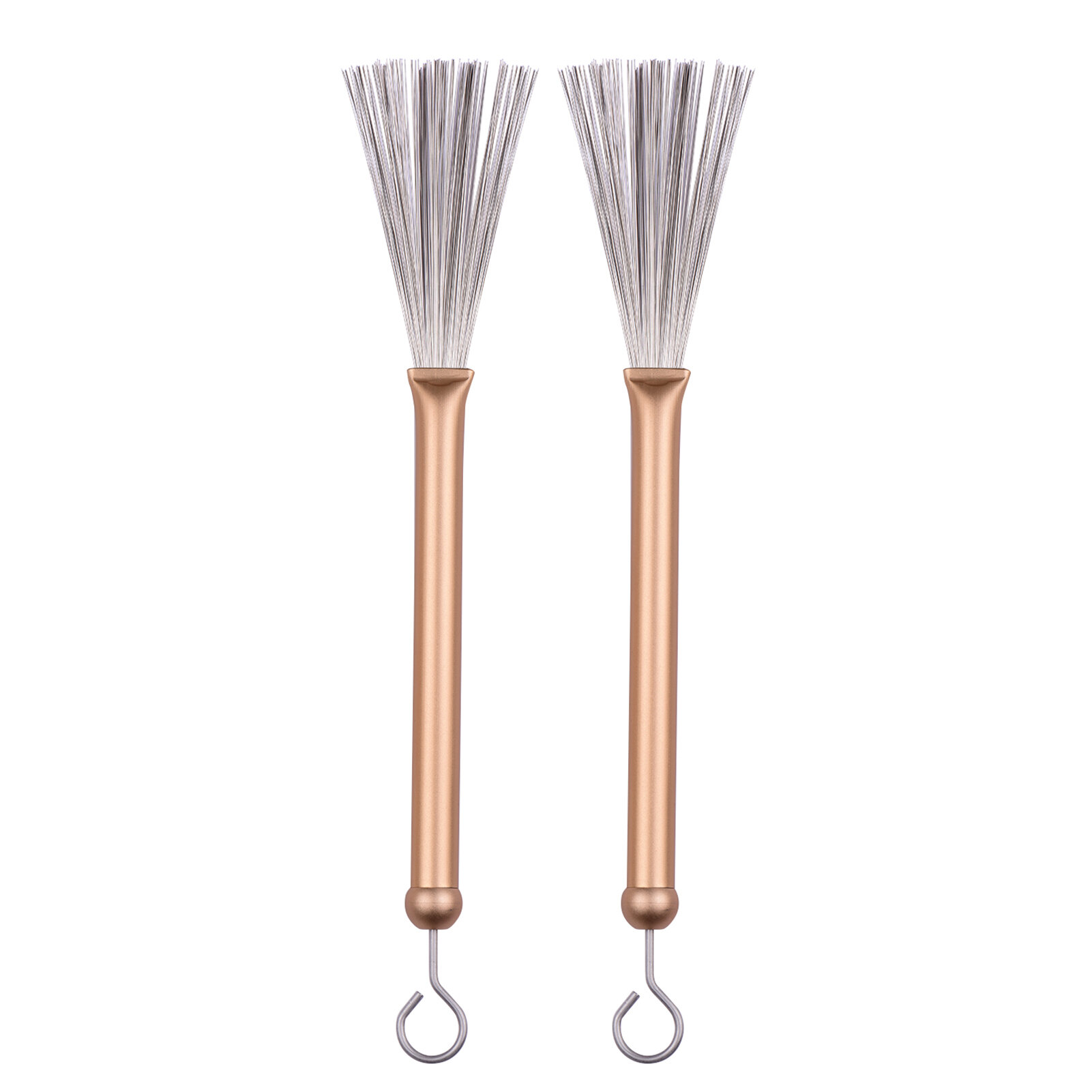 1 пара барабанных щеток, металлические выдвижные проволочные щетки для барабанов, палочки-щетки с алюминиевыми ручками для ударной установки, джазовых барабанов, для любителей музыки, начинающих, студентов и взрослых.