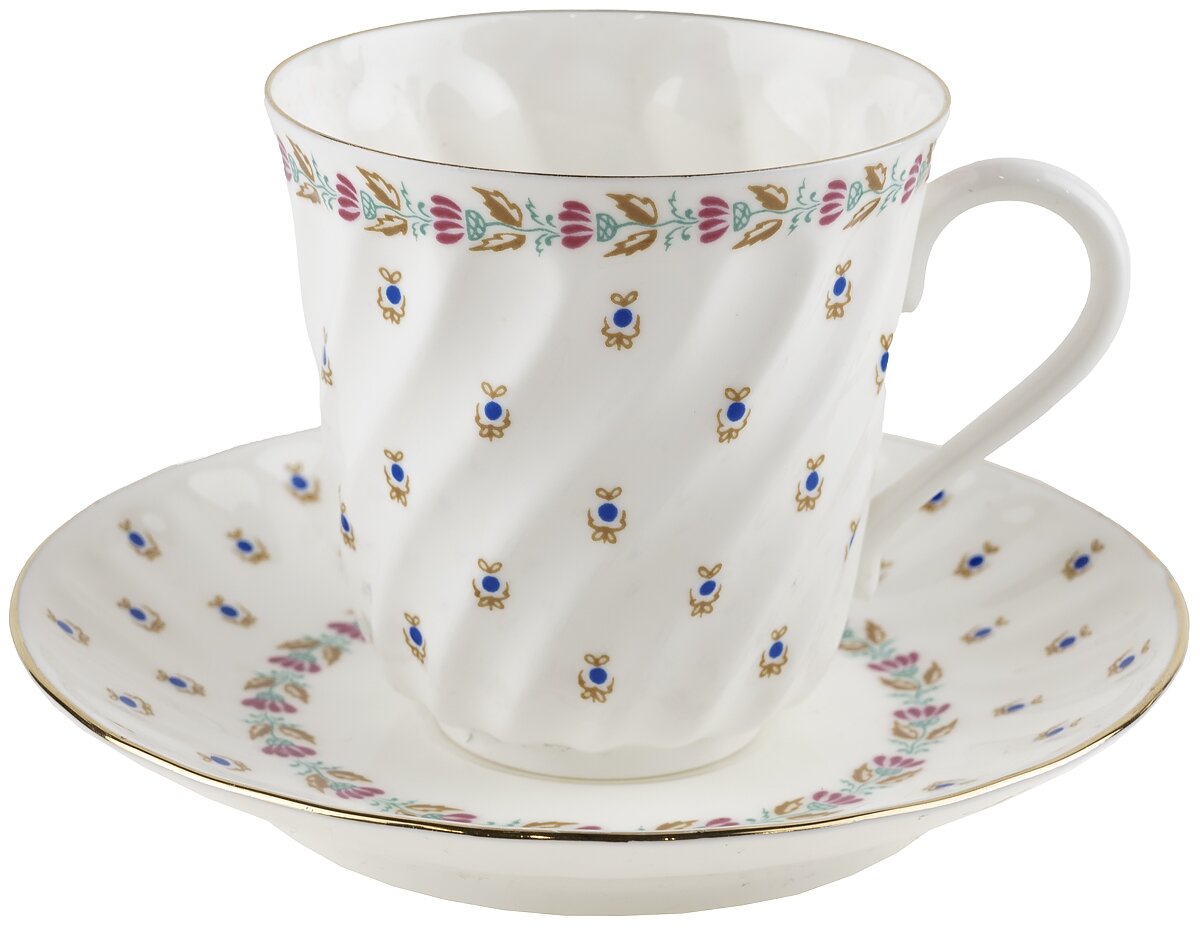 Чайная пара "Нежность", Фарфор, винтаж, ЛФЗ, Россия, конец 20 века