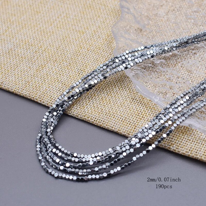 Бусины из гематита серебристого цвета YanQi 15