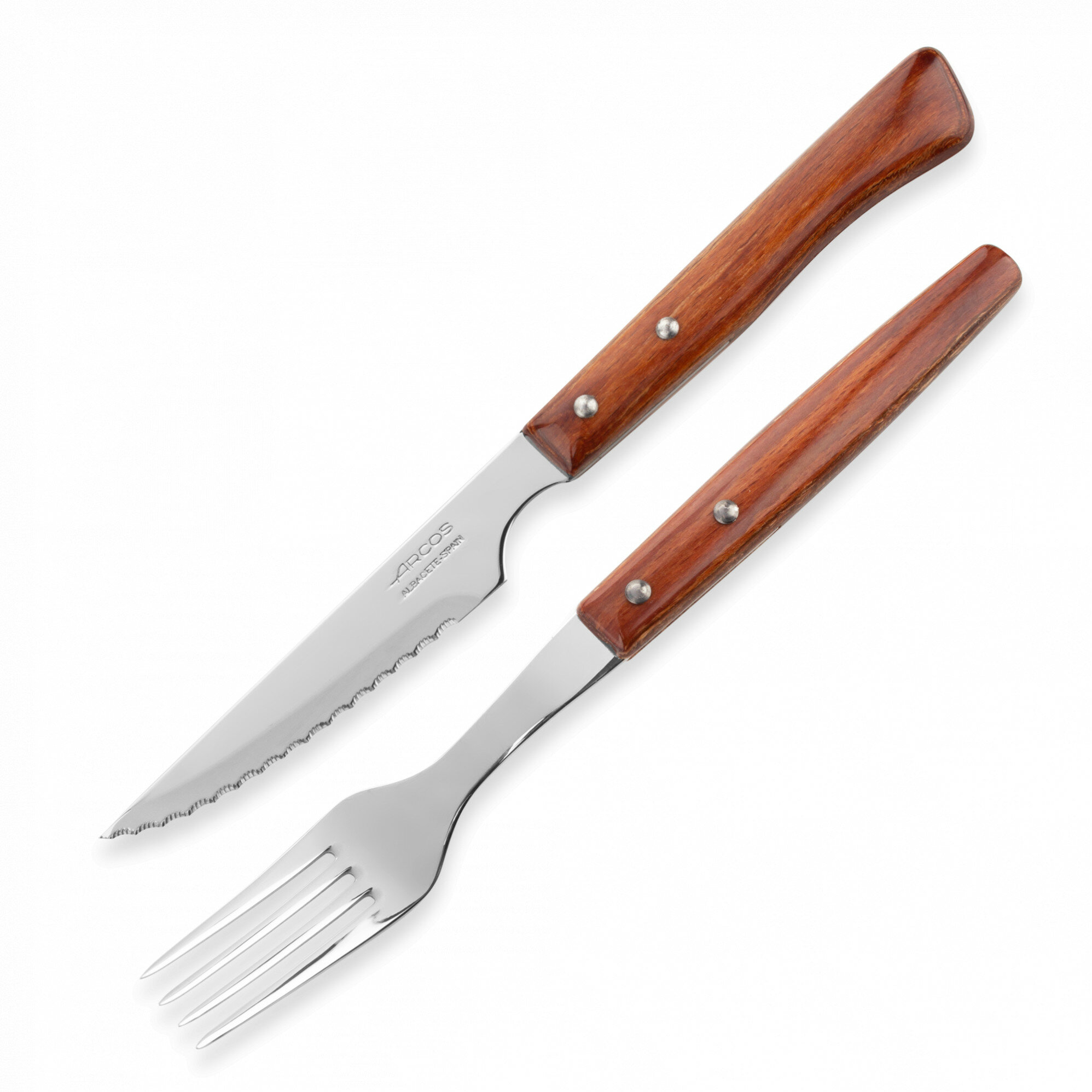 Набор столовых приборов для стейка на 6 персон, рукоять прессованное дерево 3777 Steak Knives