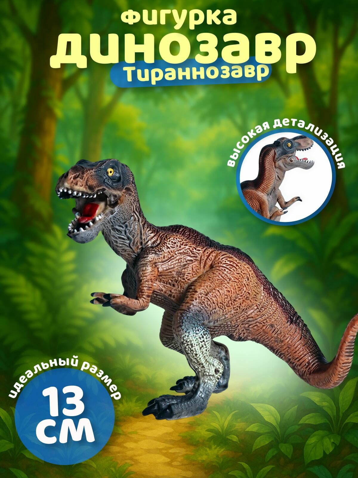 Фигурка Тираннозавр - Динозавр Jurassic Tyrannosaurus (13 см.)