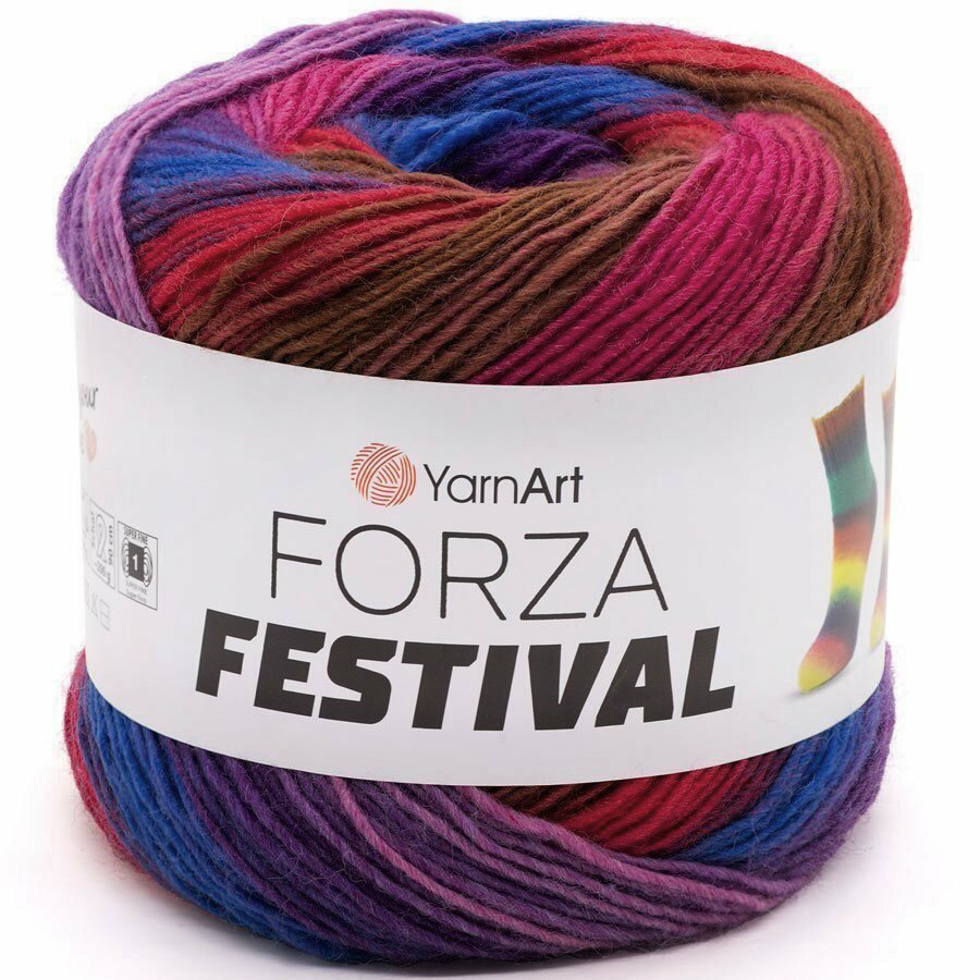 Пряжа Yarnart FORZA FESTIVAL 2911 принт (4 мотка)