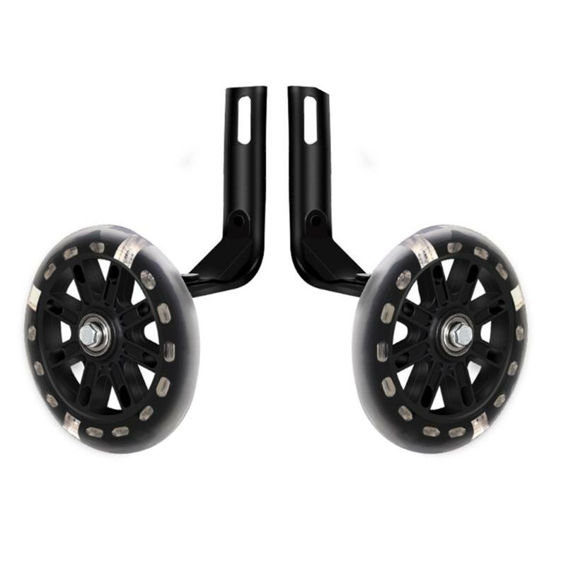 1pair Bicycles Training Wheel с Flashs Light Mutes Auxiliary Bikes Learning Learning Tool Стабилизаторы стабилизаторы, - 20 дюймов