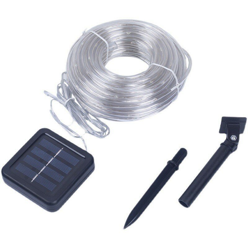 Solar LED Tube Lights Decorative String Outdoor Garden Landscape Lighting Festive Party Wedding