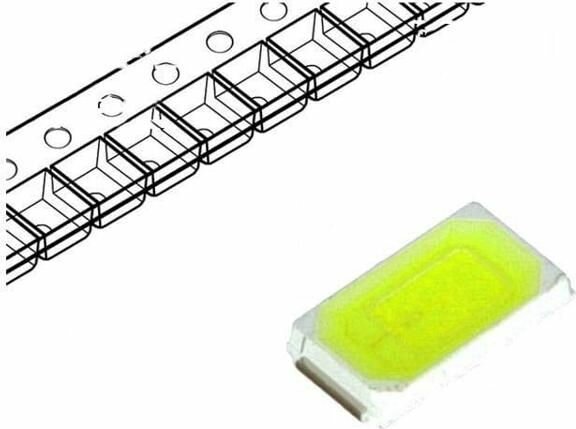 Светодиод LUCKY LIGHT LL-R5730W-W2H-Q45 LED SMD 5730, PLCC2 white cold 45?50lm 5000-6500K 70 120 град. 1шт