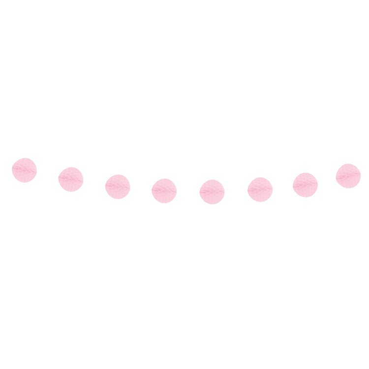 Гирлянда-шары Веселая затея бумажная, розовая, длина 3 м, 8 шариков