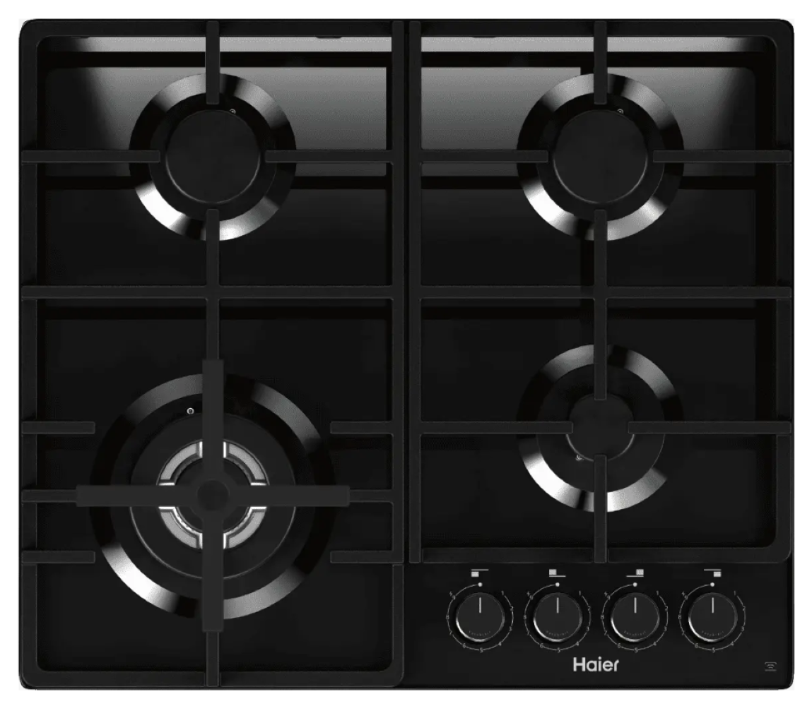 Газовая варочная панель Haier HHQ-G64CTHB, 9-ступенчатая регулировка газа
