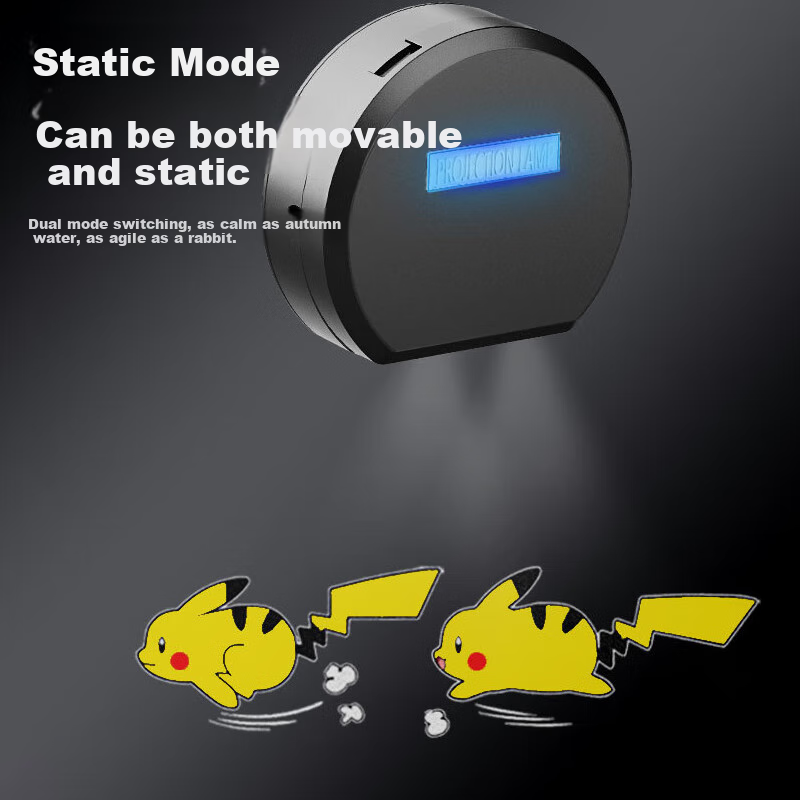 40,000 Kilometers Children's Bicycle Electric Projection Light Dynamic Atmosphere Light Night Riding Motorcycle Skateboard Balance Car Cartoon Warning Light