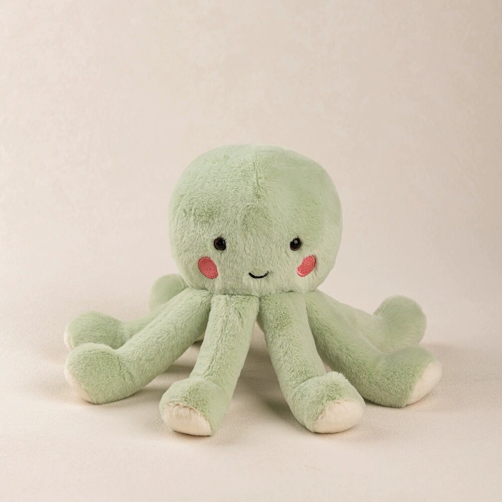 Оригинальный зеленый осьминог, милый маленький осьминог, мягкая игрушка-осьминог из океана, успокаивающая кукла для сна
