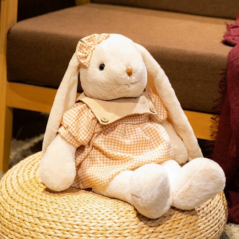 Плюшевая игрушка-кролик Лили, мордатый кролик, мягкая игрушка для сна, детская подушка-кролик, набивная кукла