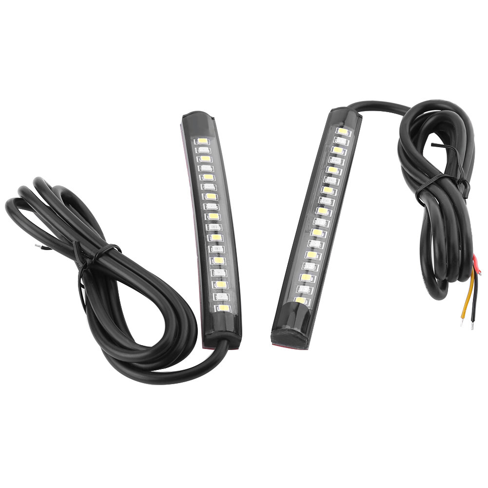 1 пара гибких светодиодных лент для мотоцикла и автомобиля 17 SMD для задних фонарей, стоп-сигналов и указателей поворота