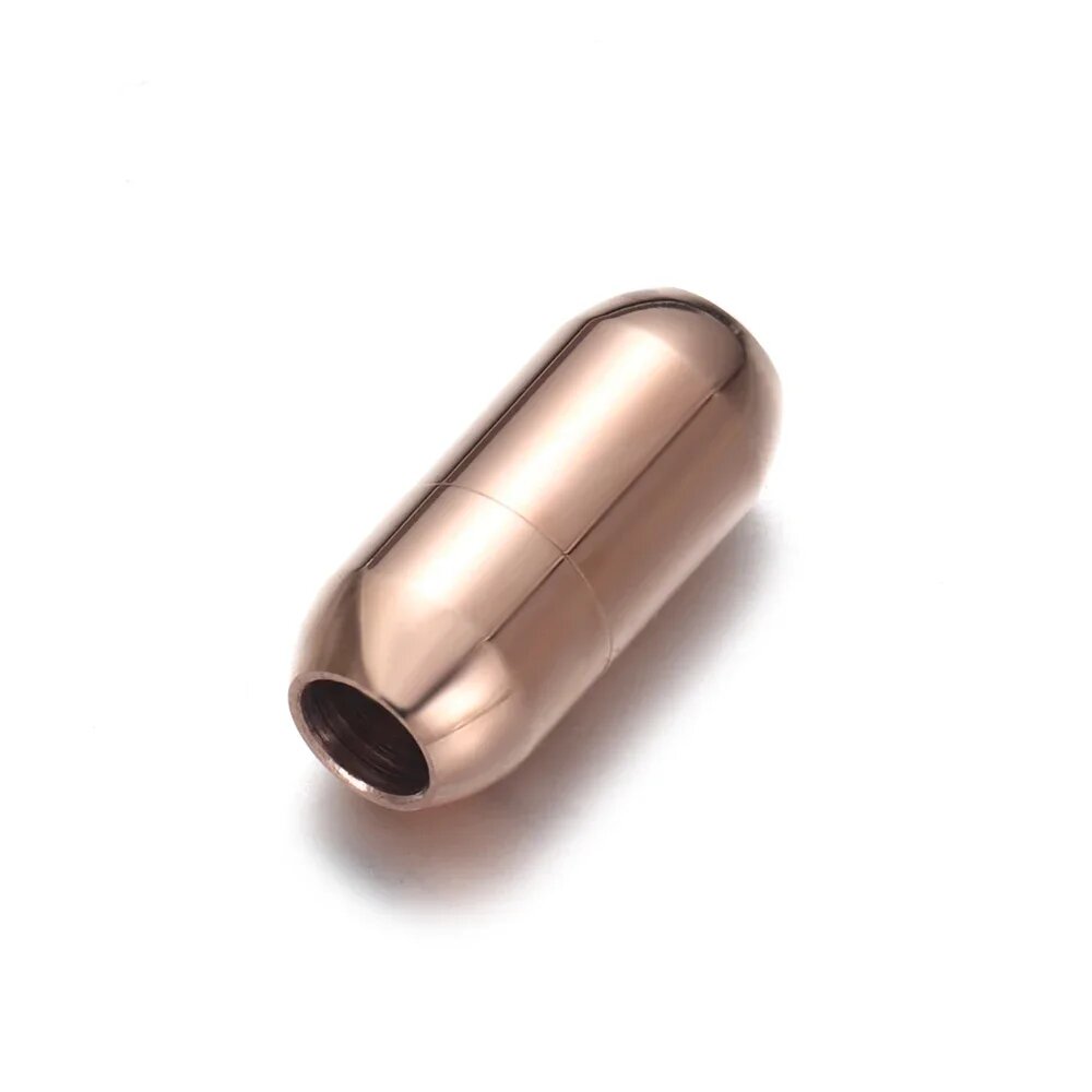 Магнитные застежки для браслетов EMBLAASK Inside Dia. 6mm, Shiny Rose Gold