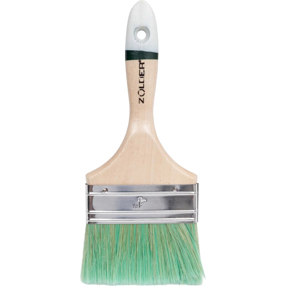 Плоская кисть для антисептиков и лазурей ZOLDER 100 х 16 мм, смешанная щетина, деревянная ручка as10016