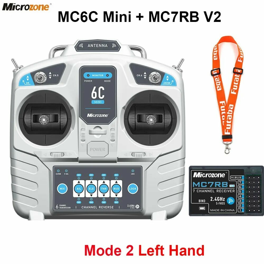 Передатчик и приемник дистанционного управления Microzone MC6C Mini V2 2.4G 6CH, Двигатель левый