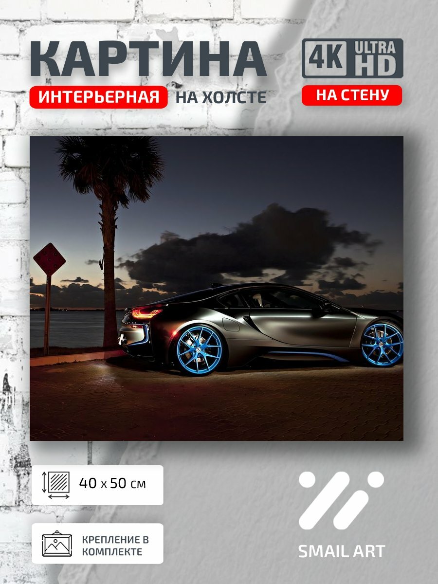Картина на холсте интерьерная 40 на 50 на стену Пальма i8 для офиса авто дизайн интерьер