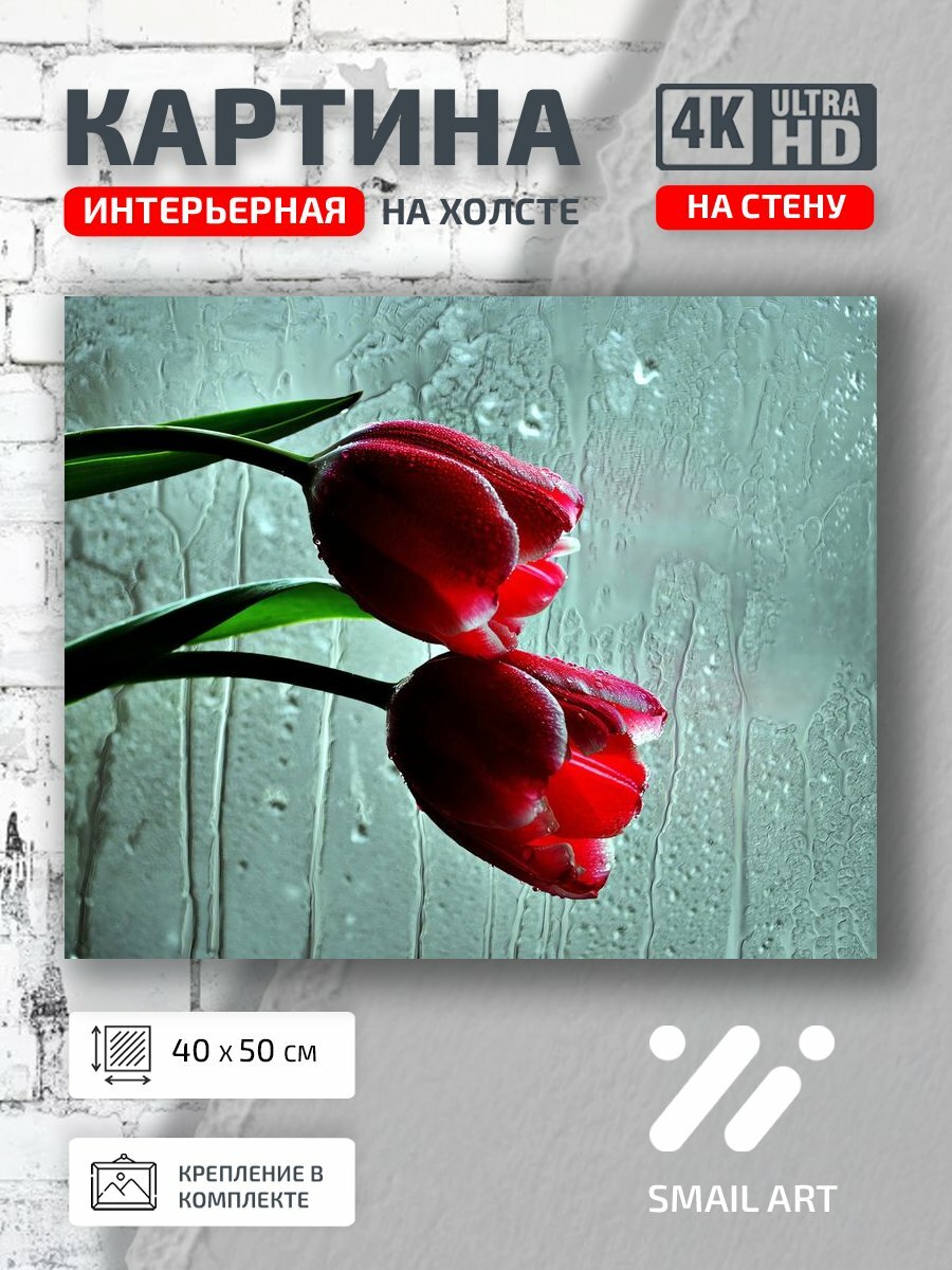 Картина на холсте интерьерная 40 на 50 на стену Капли Mood для гостиной атмосфера интерьер