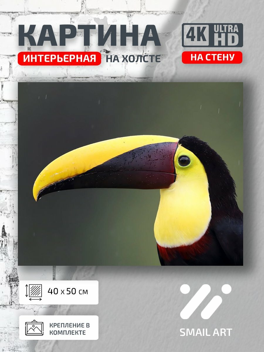 Картина на холсте интерьерная 40 на 50 на стену Профиль Mood для кабинета атмосфера декор