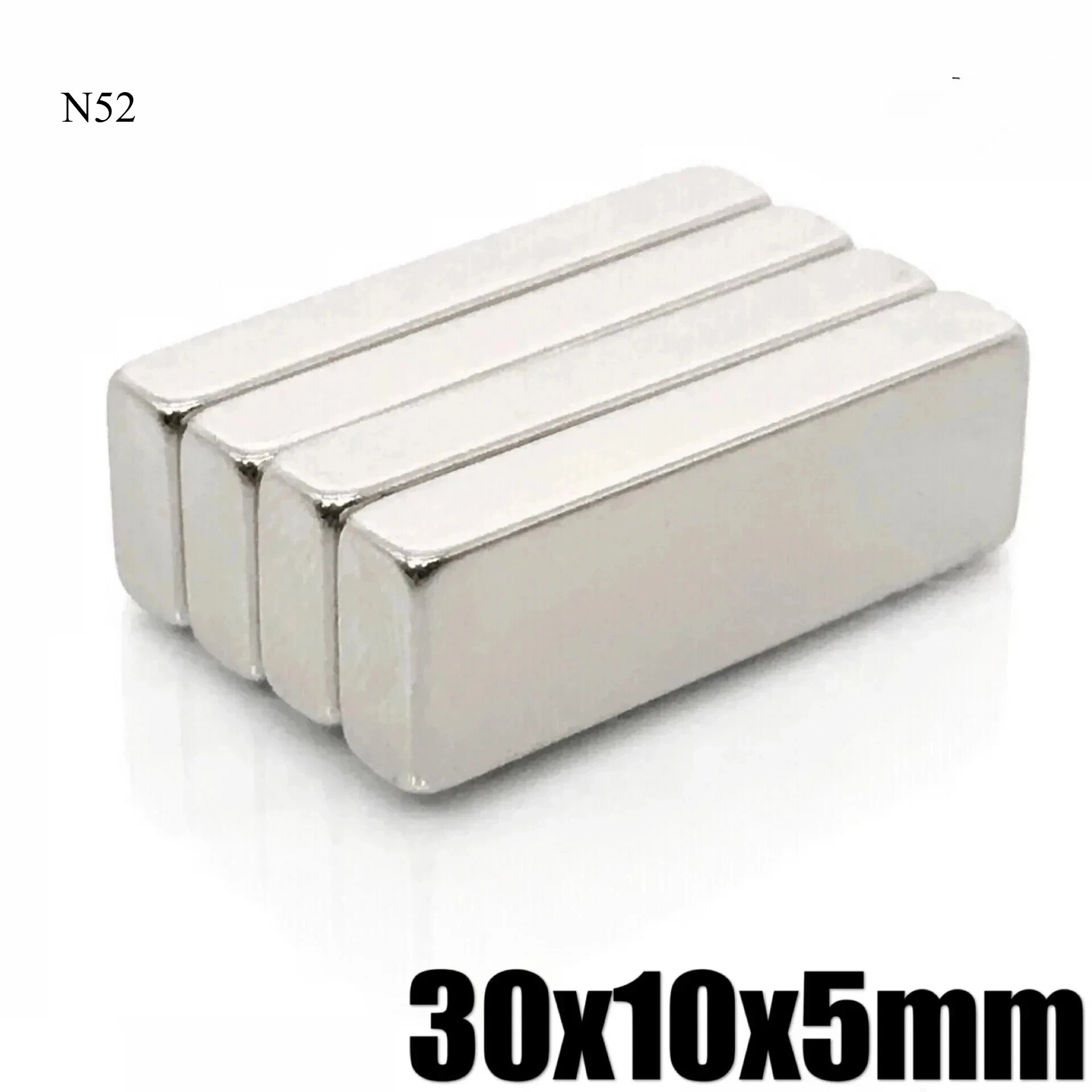 Неодимовые магниты 30x10x5 N52, 30шт