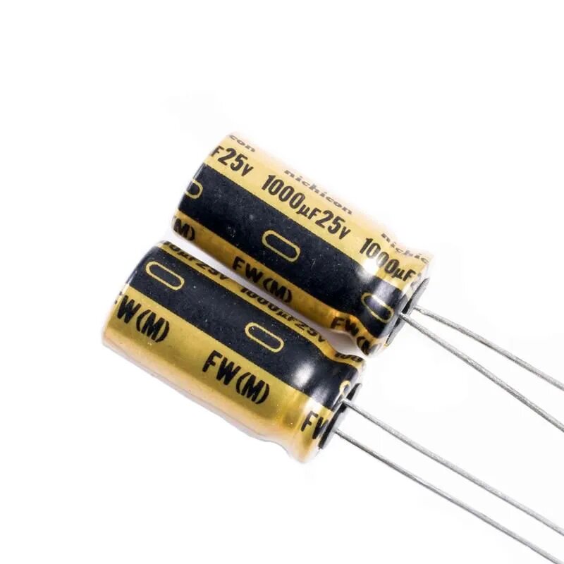 2шт 25 В 1000 мкФ конденсатор серии FW аудио конденсатор Hi-Fi 1000uF 25V 10x20 мм