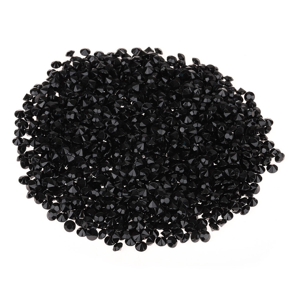 1000 шт. 6 мм прозрачные свадебные конфетти пластиковые блестящие бриллианты для украшения вечеринки (черные)