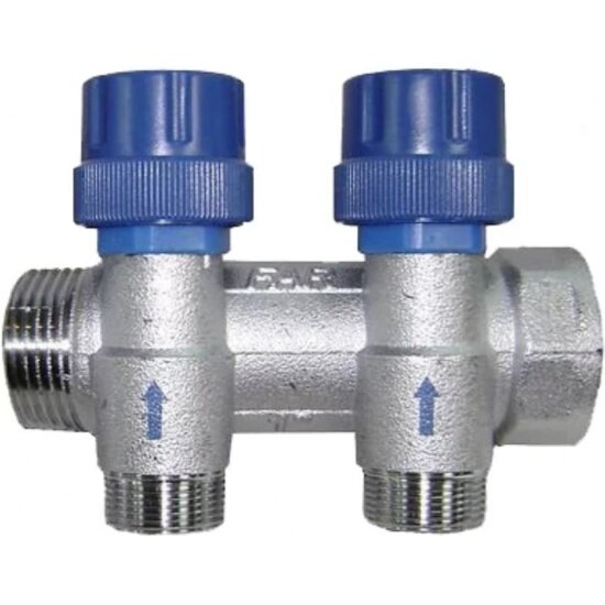 Коллектор Far терморегулирующий 1", 2 отвода 3/4"EU