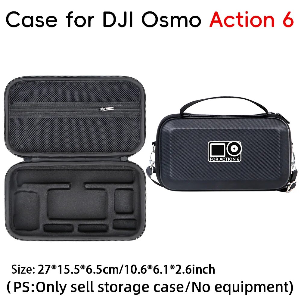 Дорожная сумка-чехол для DJI Osmo Action 6, черная