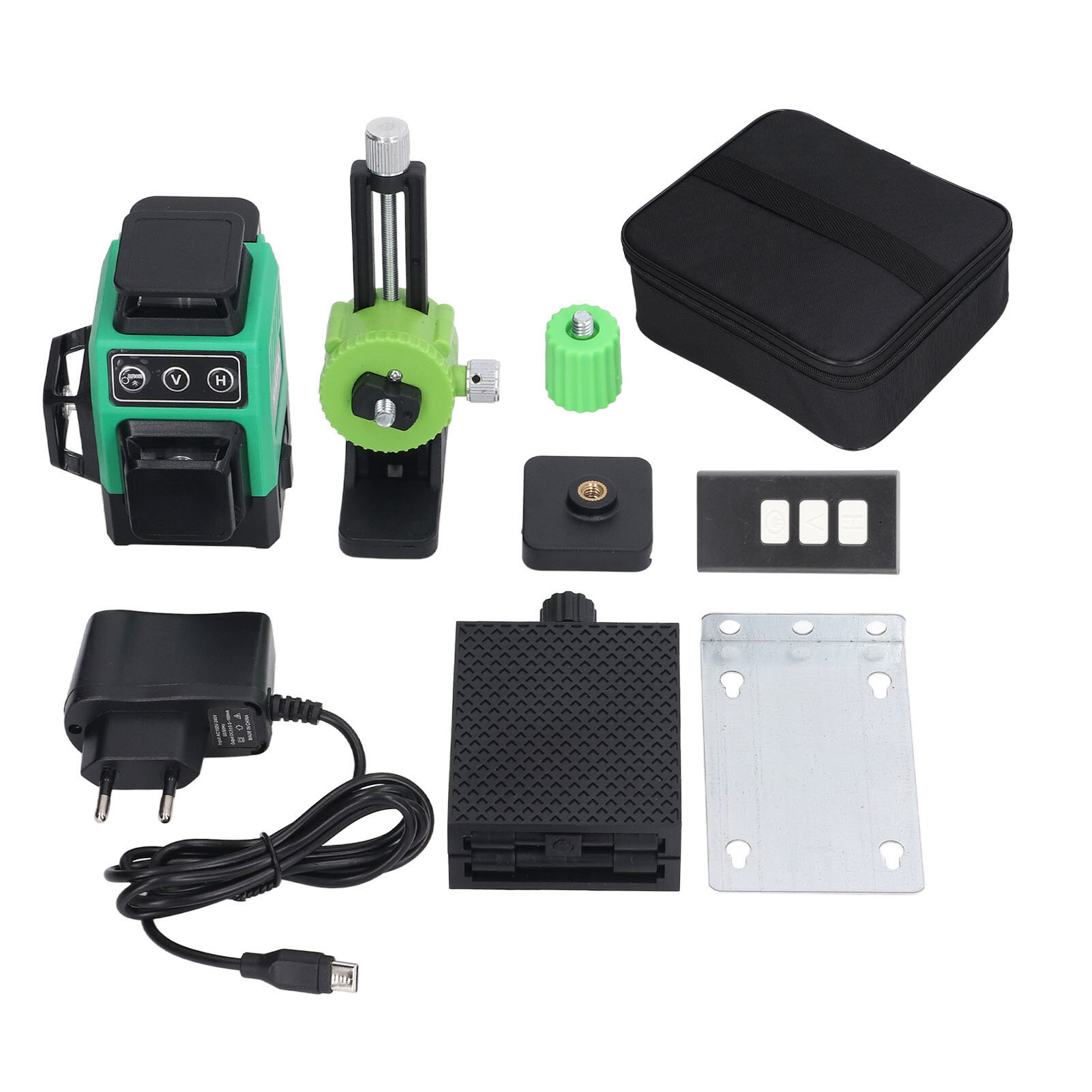 Лазерный нивелир с функцией самовыравнивания, 12-лучевой зеленый линейный нивелир с дистанционным управлением.