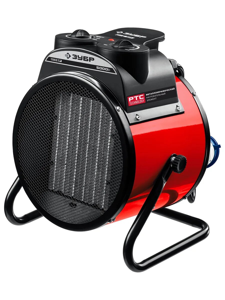 Тепловая пушка ЗУБР ТПК-5Р, электрическая, без горелки, мощность 5кВт