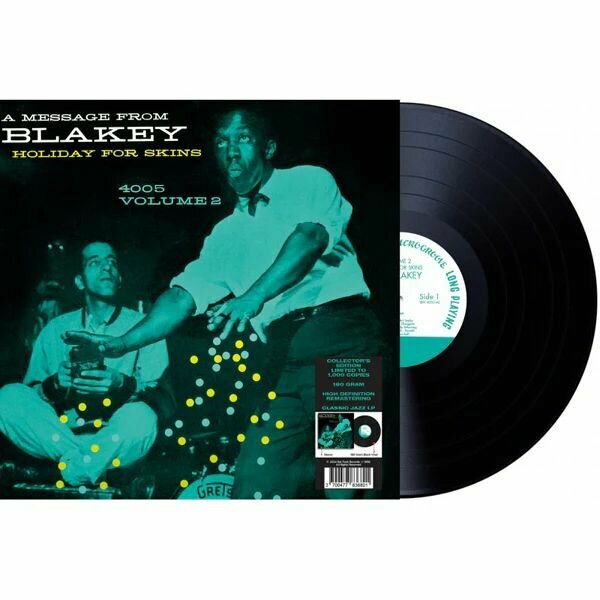 ART BLAKEY - Holiday For Skins Vol. 2, (LP, Limited Edition, Reissue, 180 Gram Black Vinyl) Виниловая пластинка