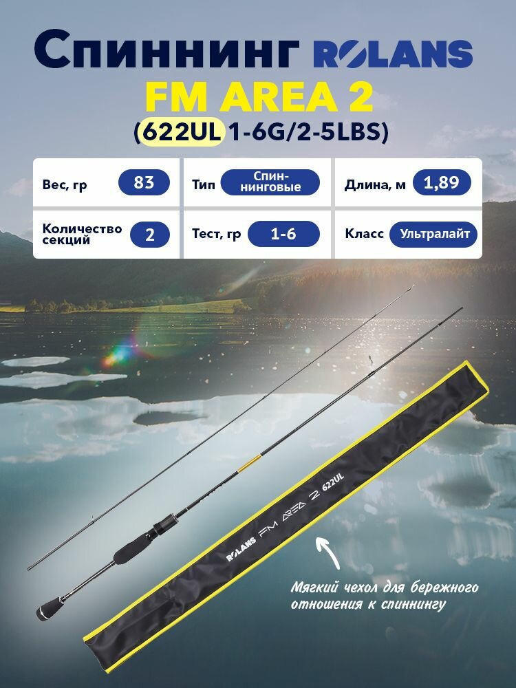 Спиннинг ROLANS FM AREA 2 (622UL 1-6G/2-5LBS)