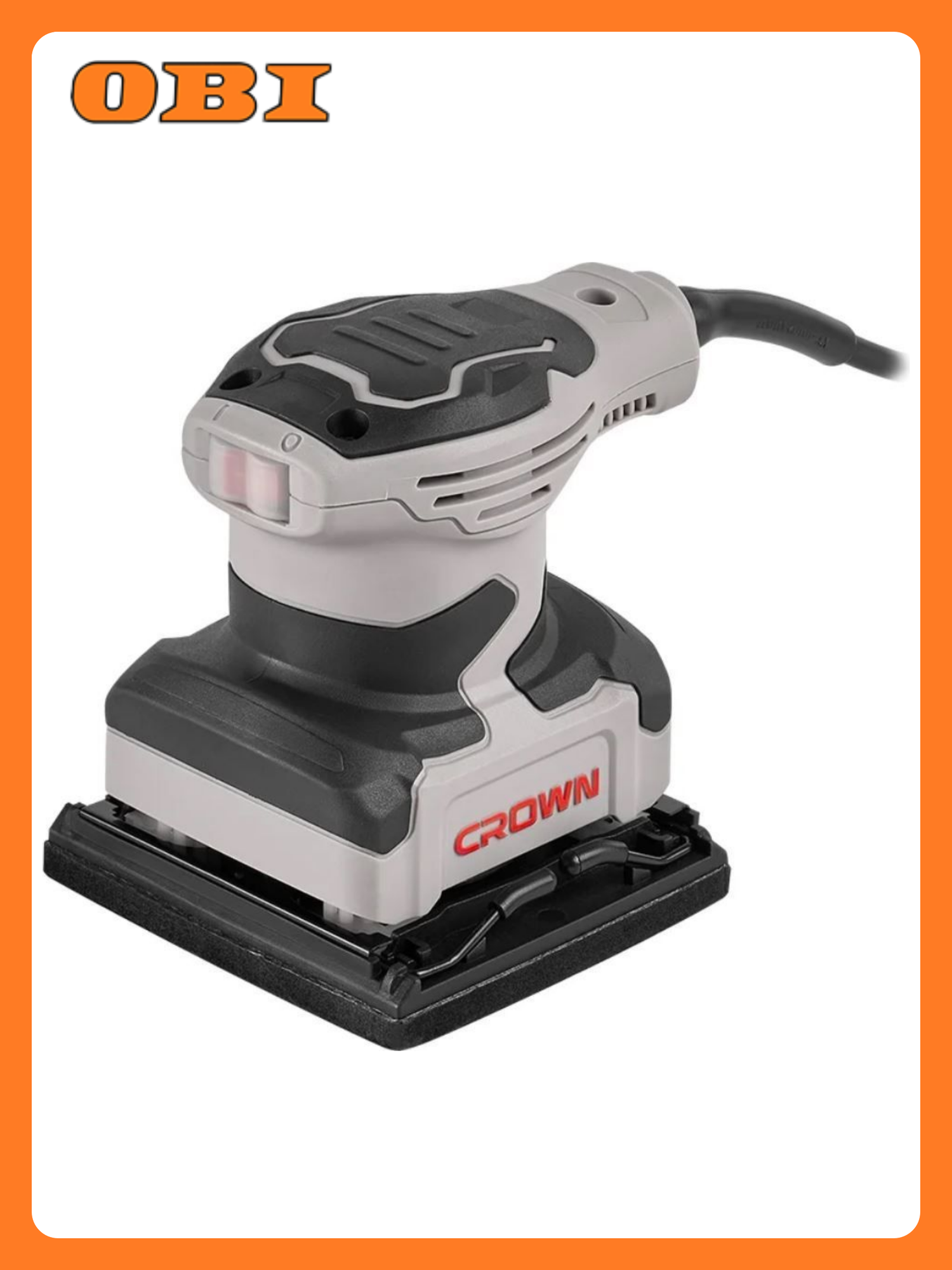 Шлифмашина CROWN CT13679, вибрационная, крепление листа на зажимах, 260Вт