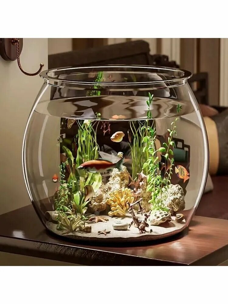 Круглый аквариум, сломать нельзя: Прозрачный