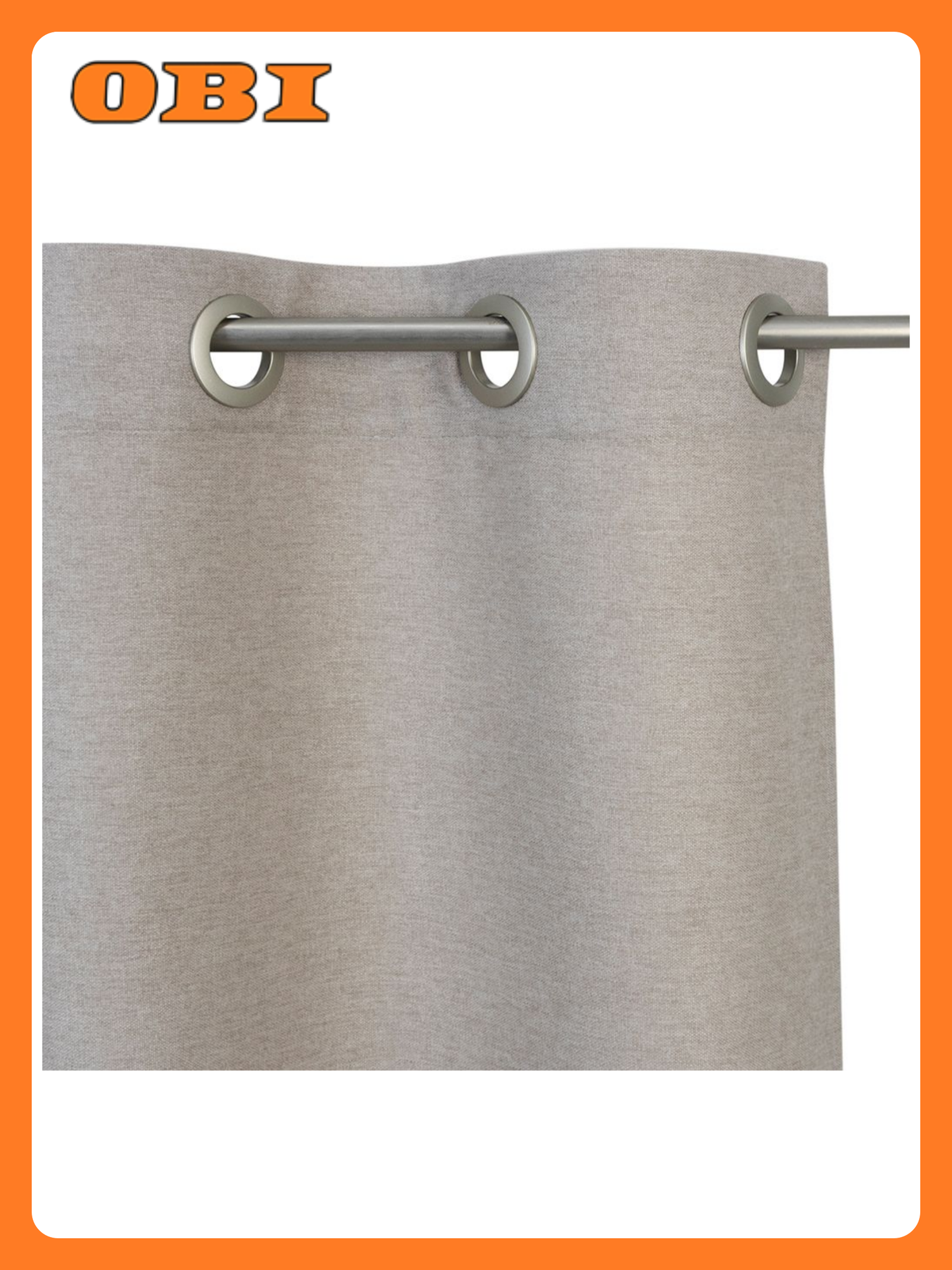 Штора на люверсах "шенил" нюдовый 200 х 270 см