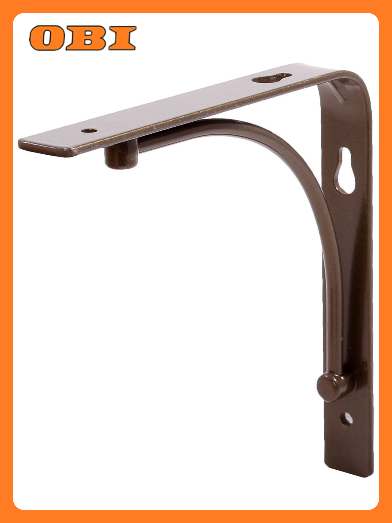 Кронштейн Larvij "Арочный", для полок, металл, бронзовый, 150х21х150мм