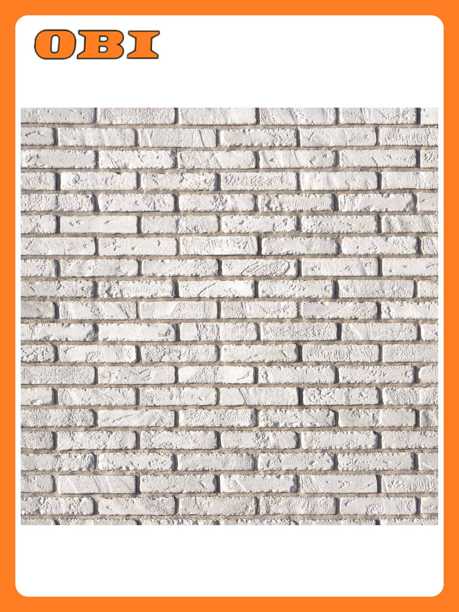 Гипсовая плитка White Hills "Йорк Брик", облицовочный камень, 19х4,7х0,15 см, 84 шт