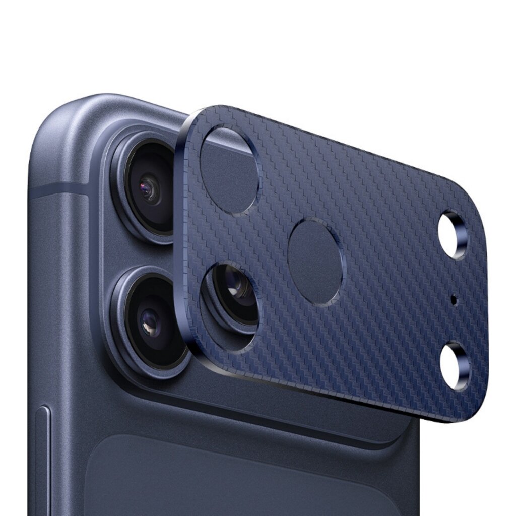 Подходит для объектива IPhone17pro с пленкой из углеродного волокна-темно-синий-17 Pro Max