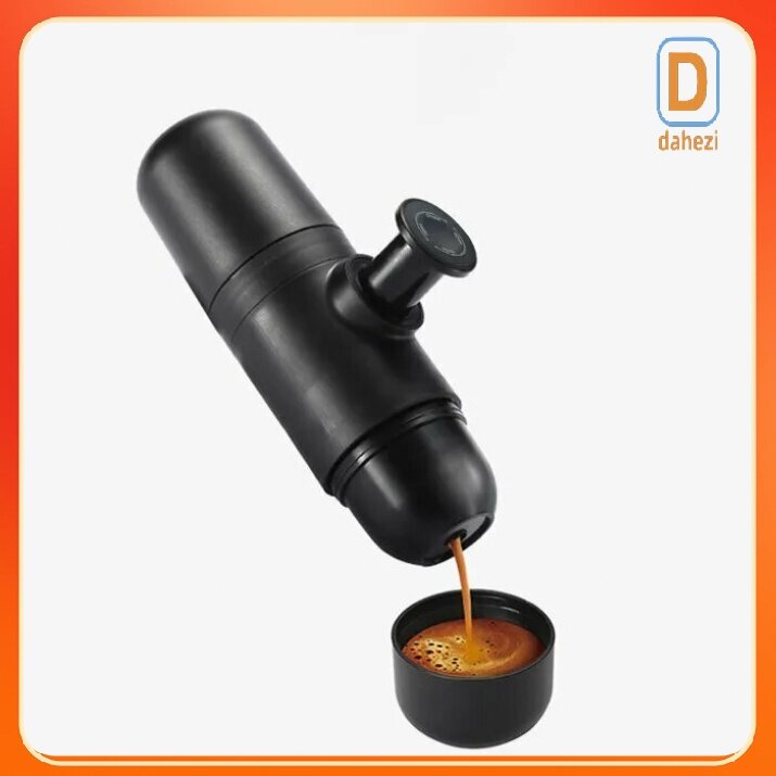 Итальянская ручная кофеварка, компактная, для эспрессо, кемпинг，дом, портативная， черная, 20cm×6cm×20 см,