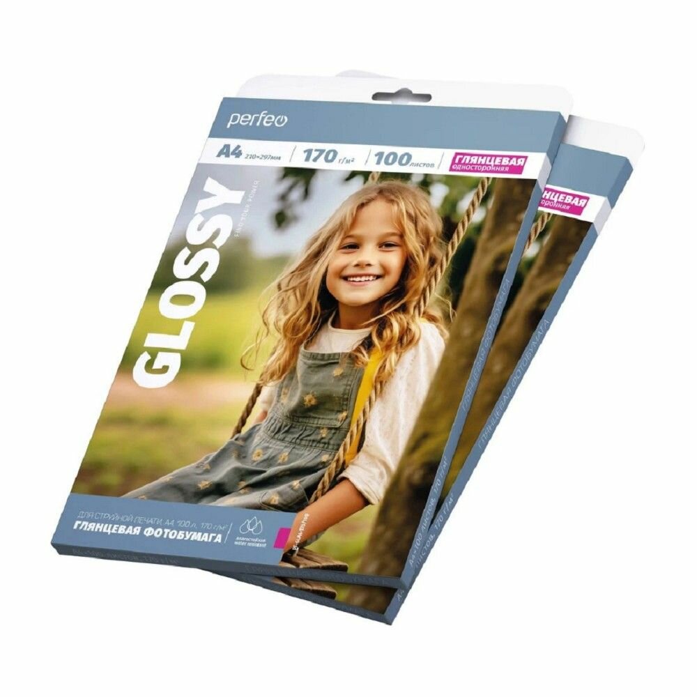 Perfeo фотобумага фотобумага А4 170 г м2 глянцевая 100л PF - GLA4 - 170 100 G16